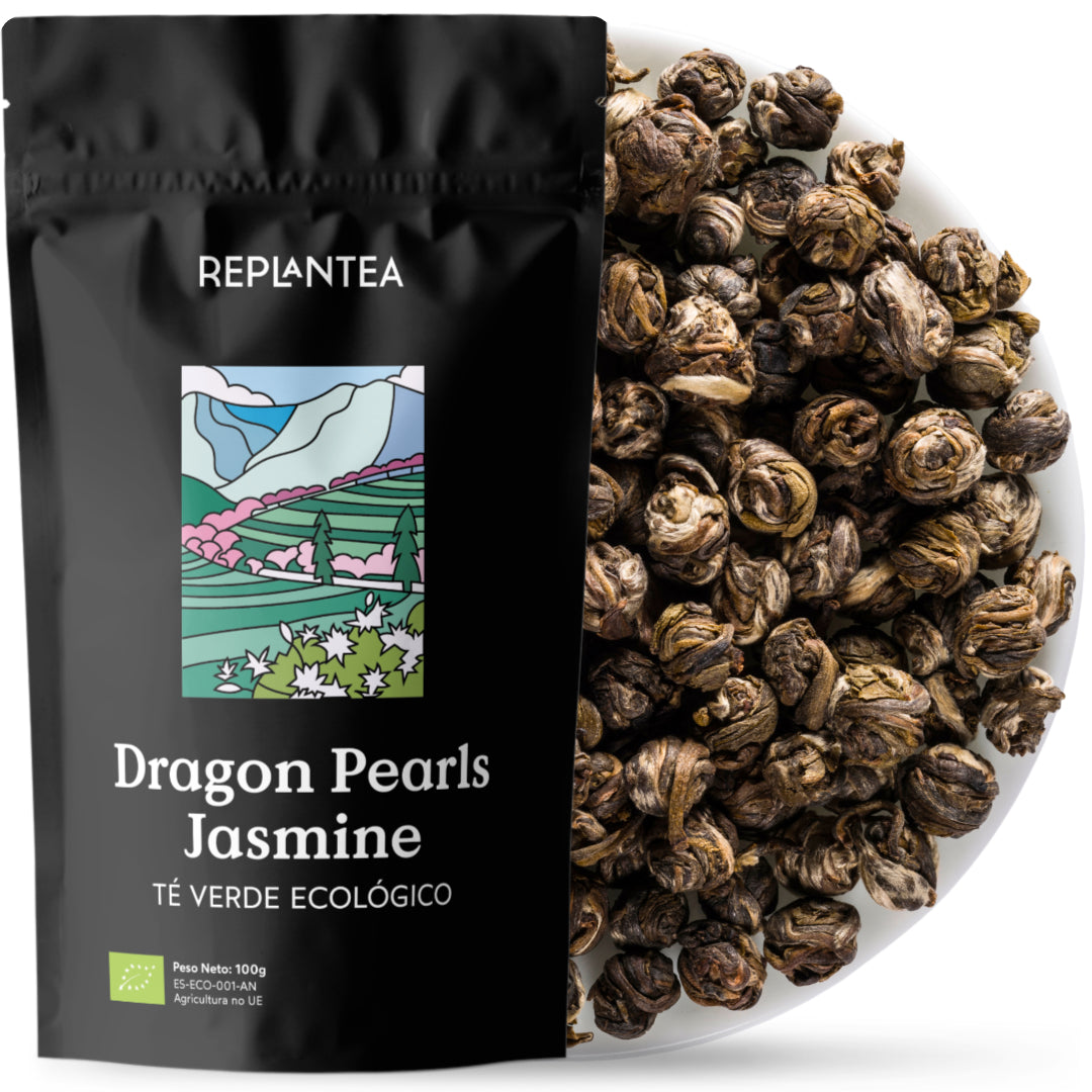 Té verde Dragon Pearls Jasmine Ecológico 100 gr | REPLANTEA®